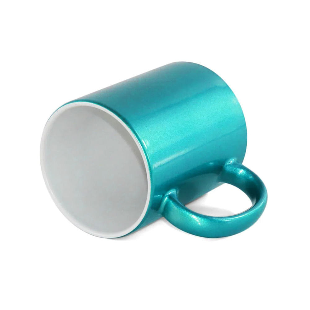 Caneca Metalizada Importada Azul Claro - 325ml - SOCD