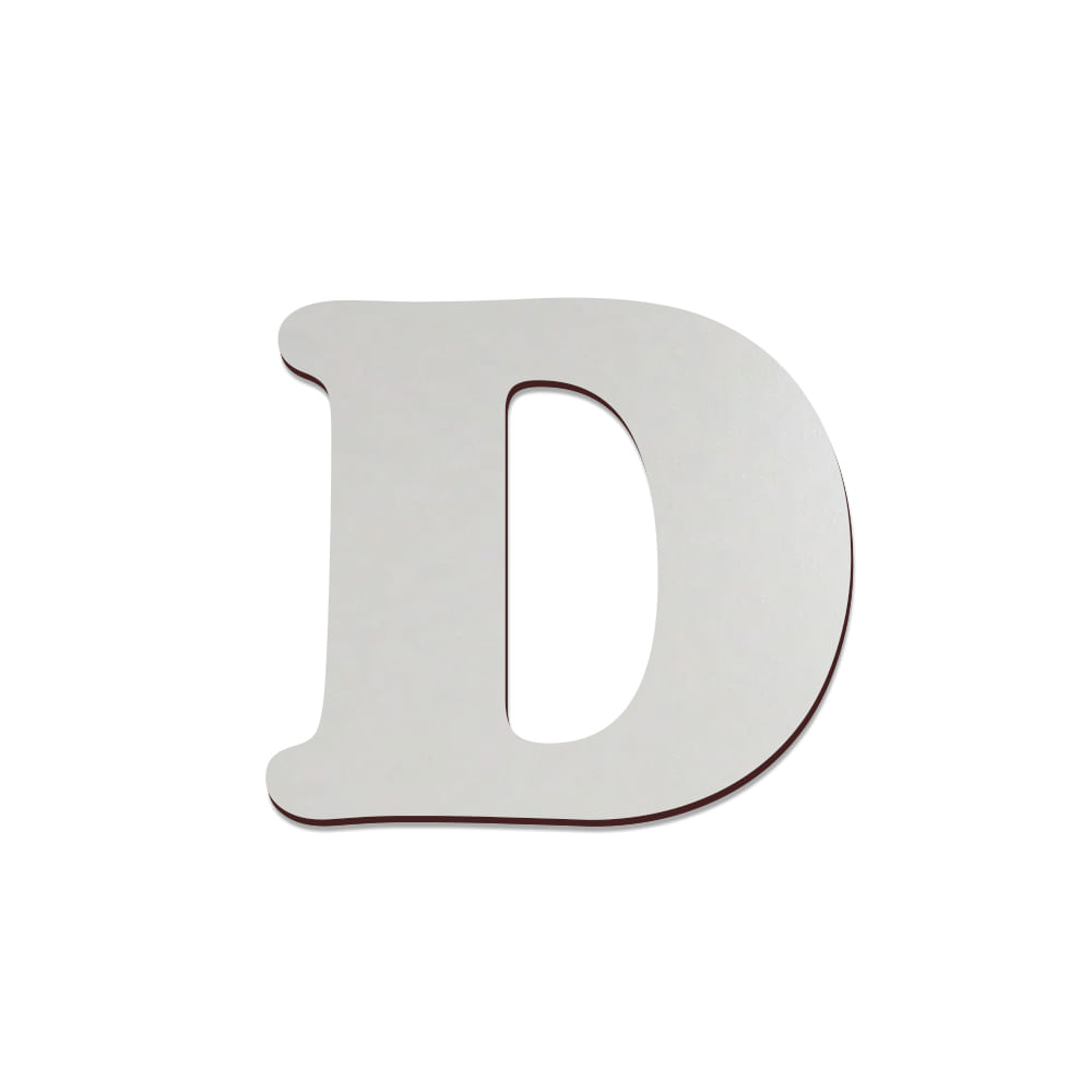 Letra de MDF Texturizado Brilho 3mm x 10cm de Altura - D - SOCD