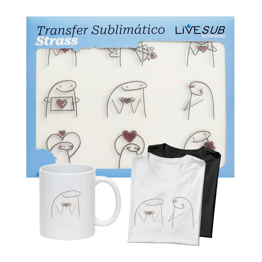 Transfer Sublimático Strass Flork com 9 Imagens Live Craft Express - 1 ...