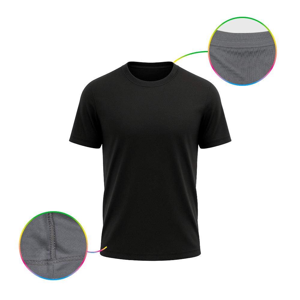 Camiseta Dry Fit - Preta - SOCD